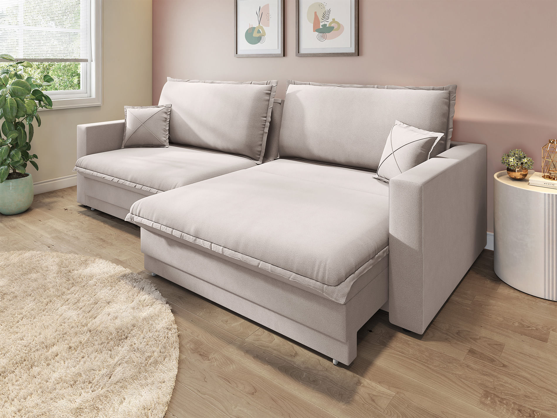 Sofá Retrátil Sem Caixa Tango 220cm Velosuede - Netsofás: Loja online ...